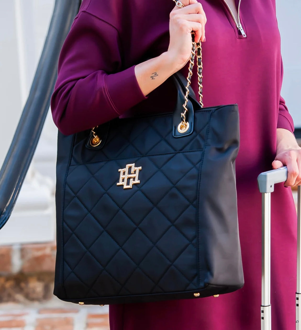 Caroline Hill - Kinzley Tote | Black Nylon – Taylor's Boutique and Tanning
